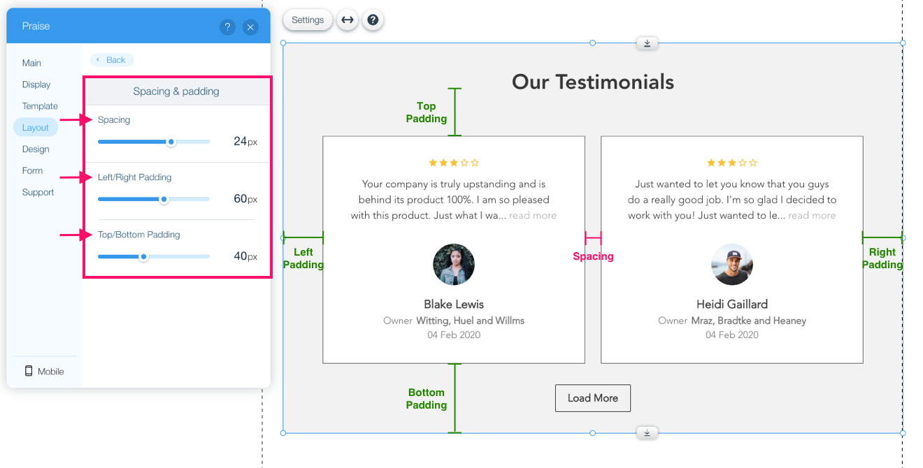 Choose layout – Praise Help Center
